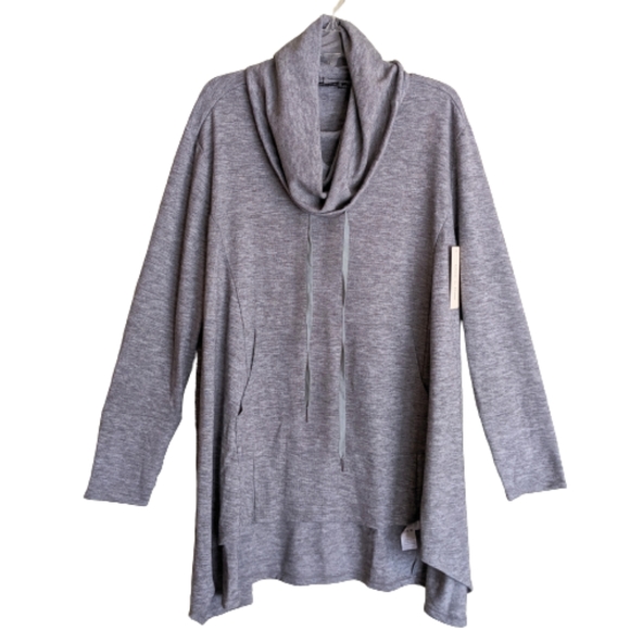 Doe & Rae | Sweaters | Doe Rae Heather Gray Cowl Neck Tunic Knit ...